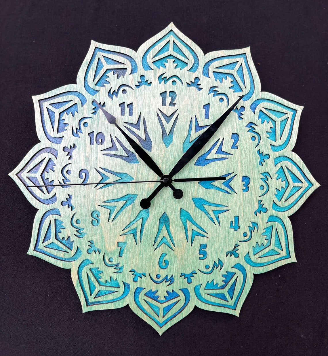 Layered Wall Clock Svg Bundle, Mandala Laser Cut Dxf Files, Cricut Svg ...
