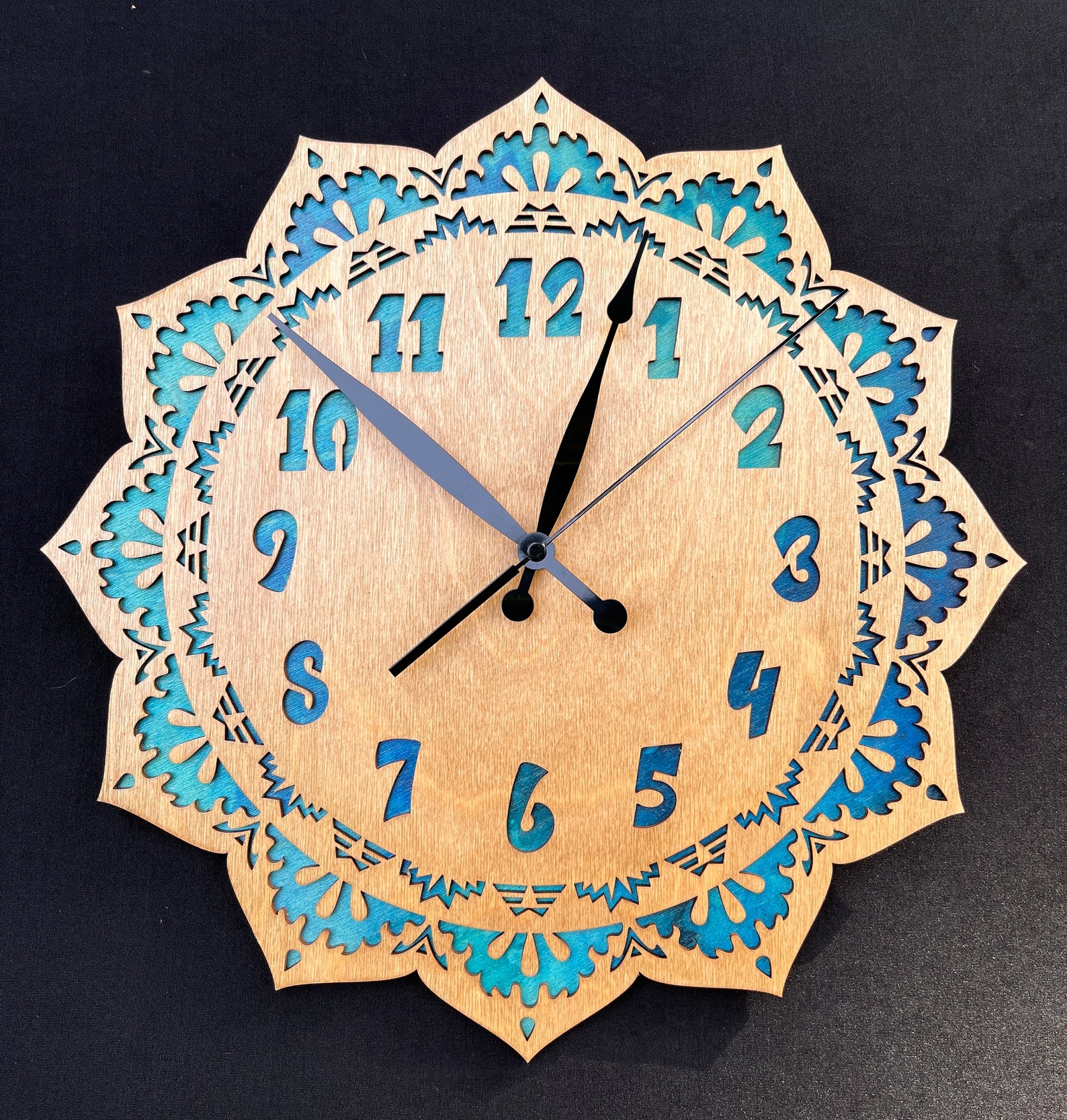 Layered Wall Clock Svg Bundle Mandala Laser Cut Dxf Files - Etsy