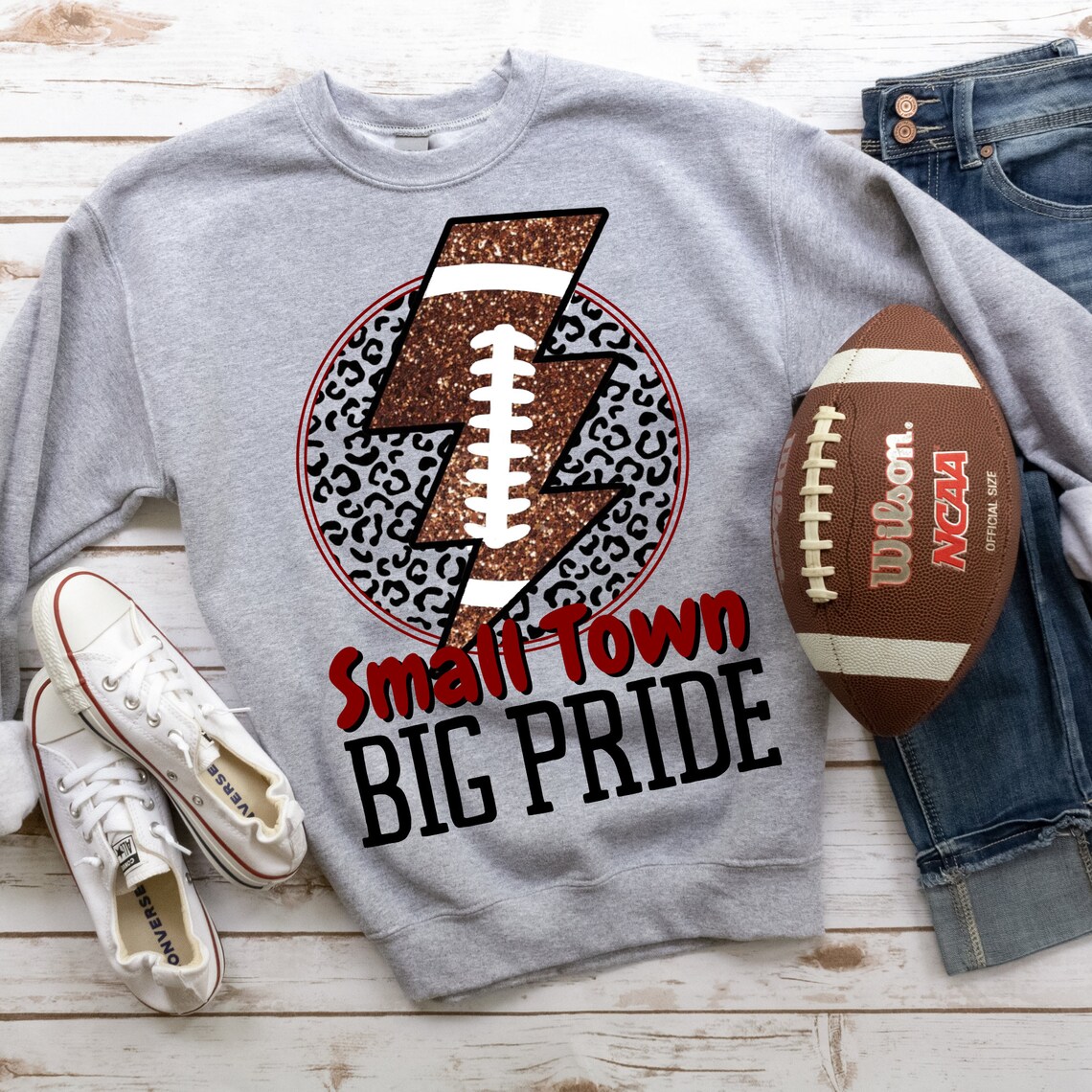 Small Town Big Pride PNG Football Png Football Design - Etsy