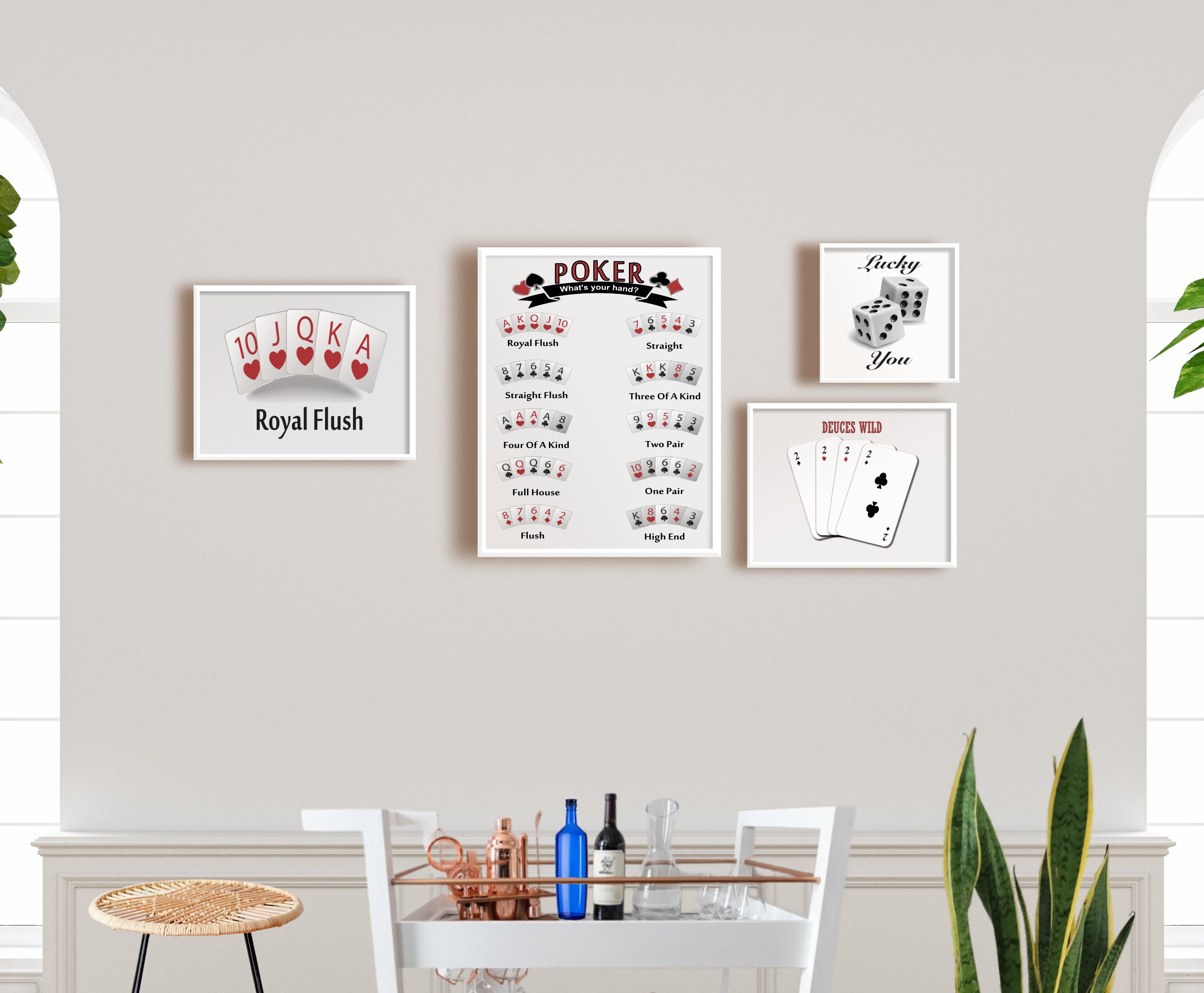 Poker Hand Ranking Poster | Instant Download | Digital JPEG 300 DPI ...