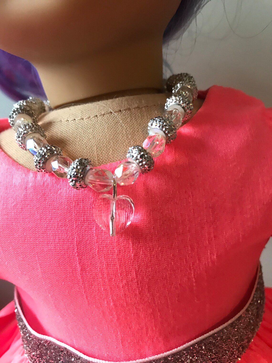 Neon Pink Party Dress With Necklace and Shoes for 18” Dolls - Etsy