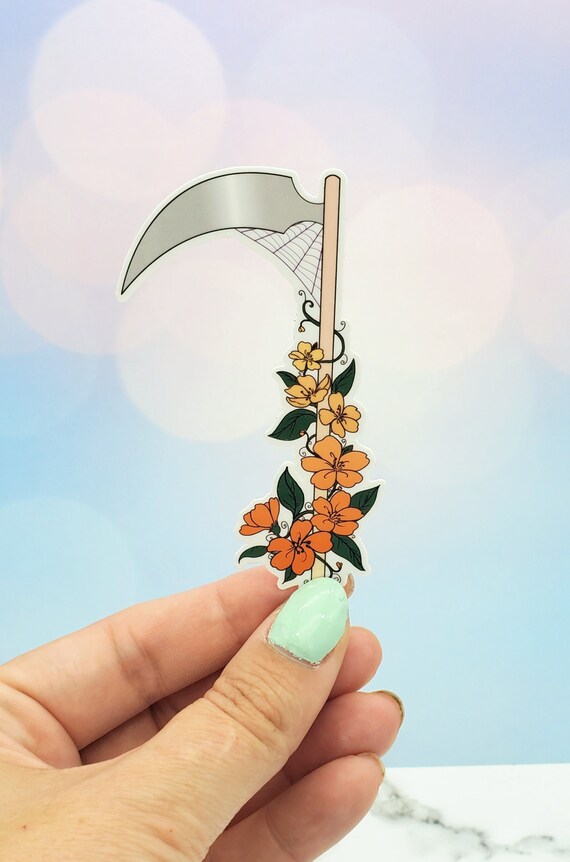 Fall Cottagecore Scythe Sticker Pastel Goth Halloween - Etsy
