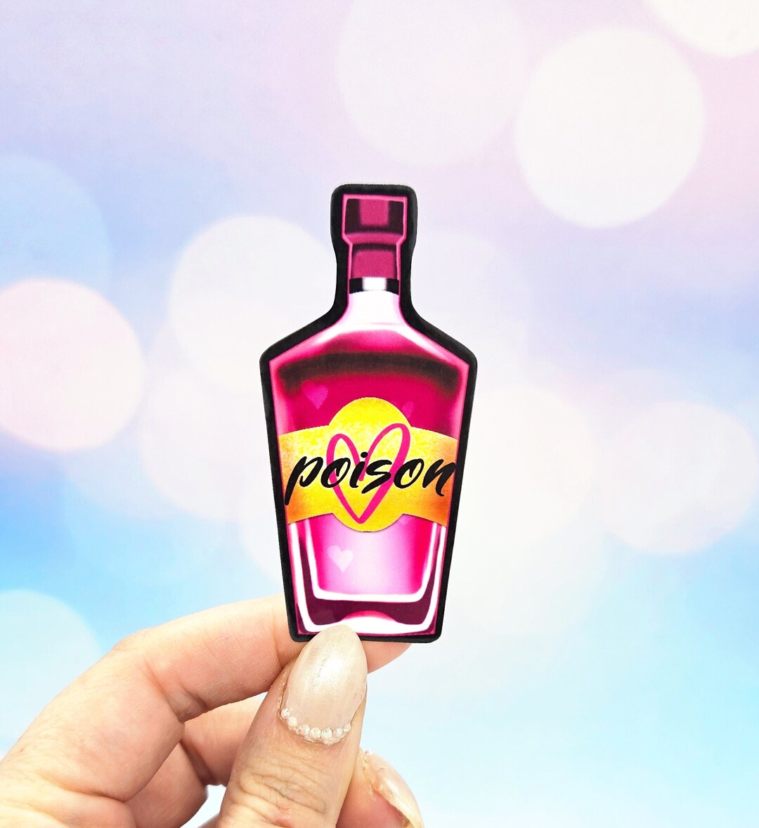 Angel Poison Sticker Hazbin, Flask, Alcohol Bottle, Demon - Etsy