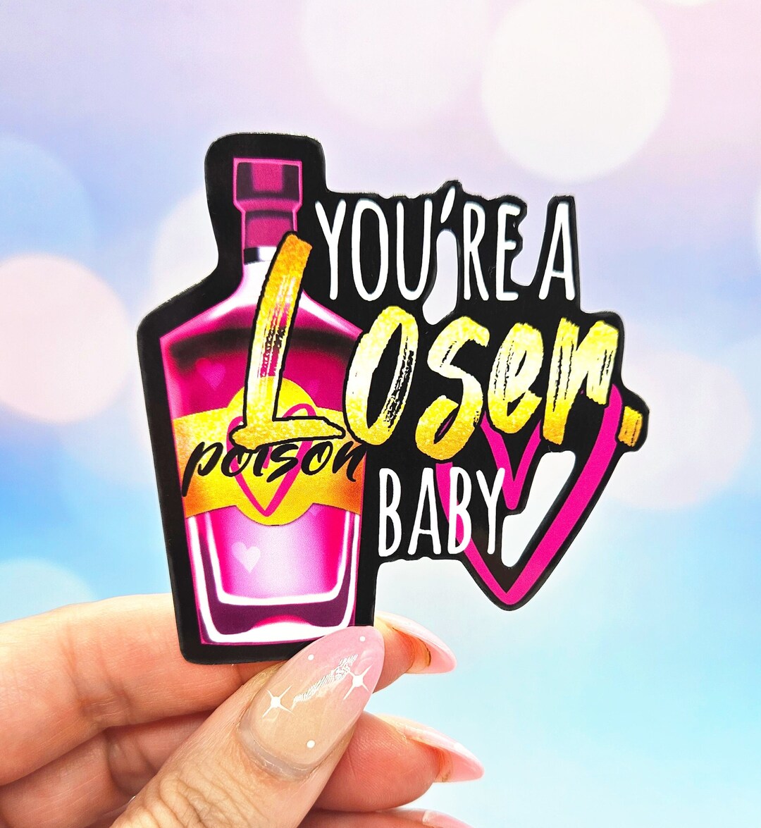 Loser, Baby Sticker Hazbin, Flask, Bottle, Angel, Spider Demon - Etsy