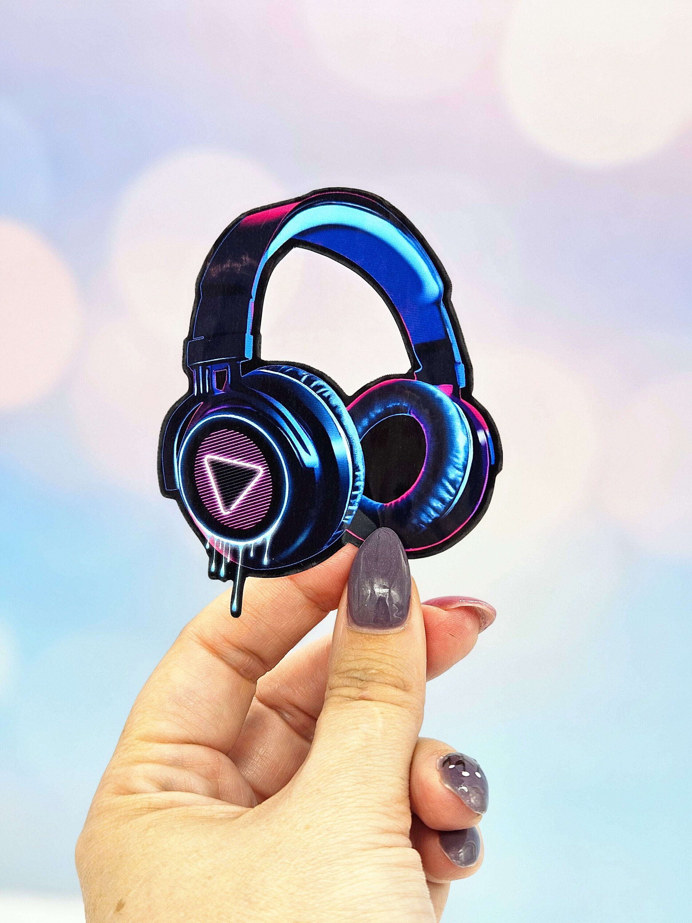 Neon Drip Headphones Sticker Vaporwave Aesthetic 80s 90s - Etsy