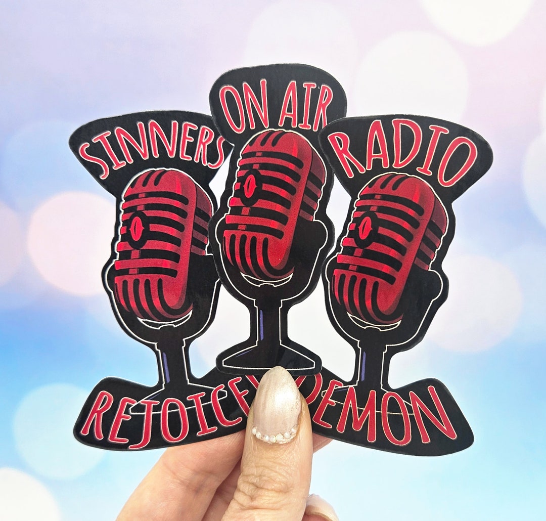 Demon Microphone Sticker 3 Pack - Alastor, Hazbin Hotel, Demonic, Hell ...