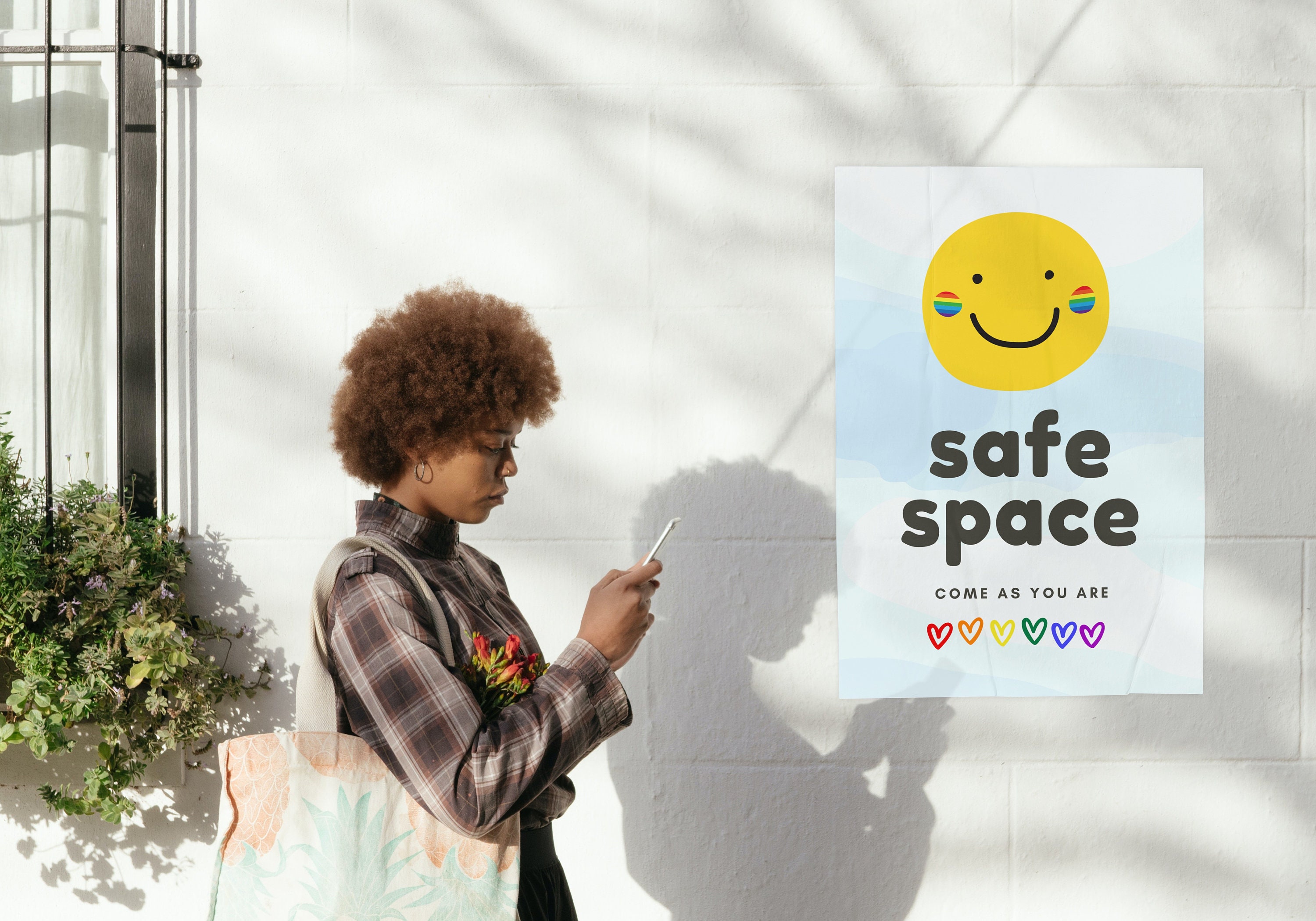 Safe Space Digital Print, Inclusive Print-out Poster, LGBTQ Pride Sign ...