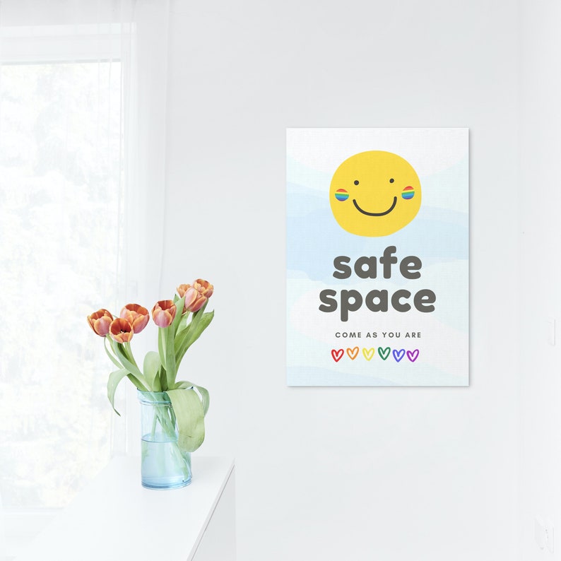 Safe Space Digital Print Inclusive Print-out Poster LGBTQ - Etsy