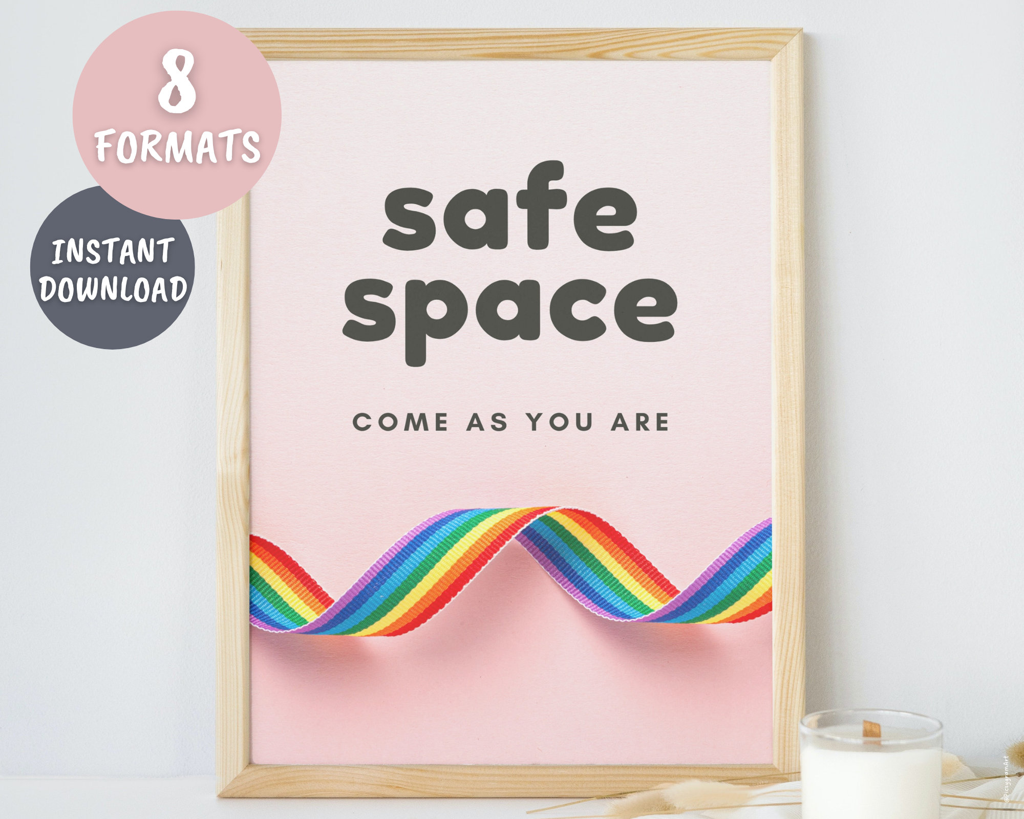 Safe Space Digital Print Inclusive Print-out Poster LGBTQ - Etsy