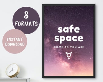 Lgbtq Safe Space Poster - Etsy