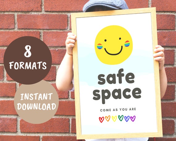 Safe Space Digital Print Inclusive Print-out Poster LGBTQ - Etsy