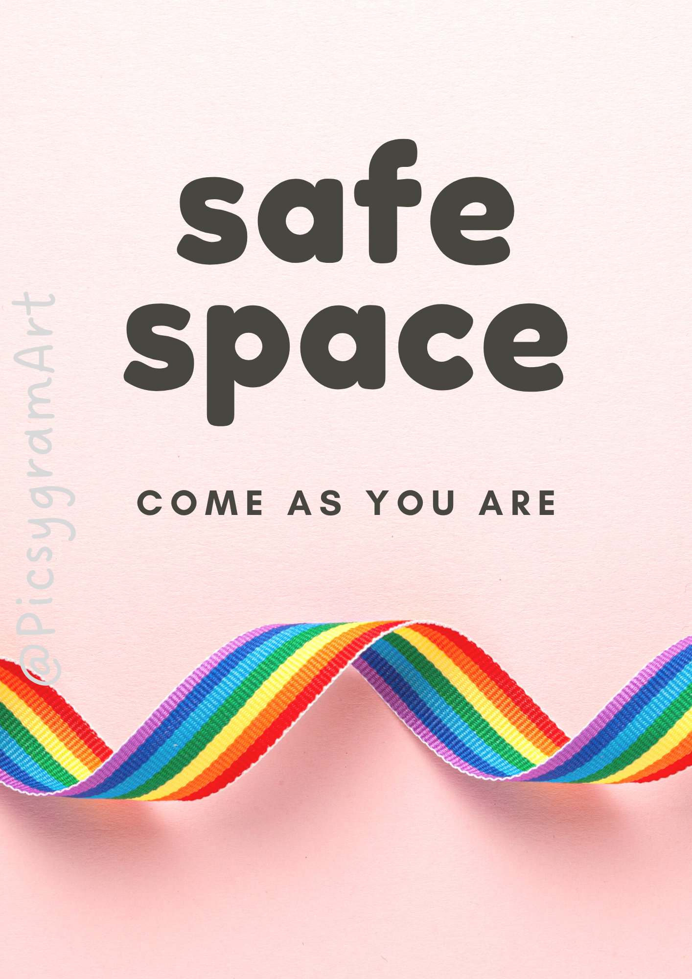 Safe Space Digital Print Inclusive Print-out Poster LGBTQ - Etsy