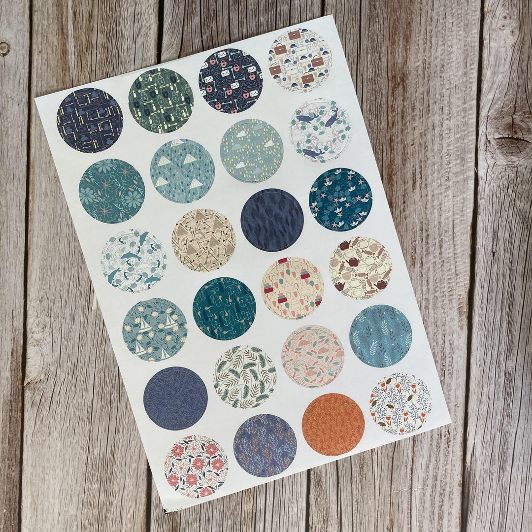 Sticker Sheet Cute Patterns III | Round Journal Stickers | Planner ...