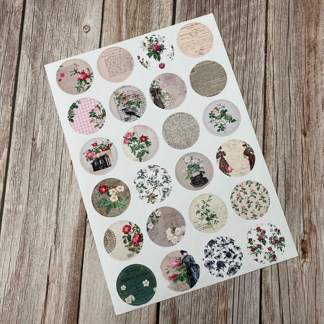 Sticker Sheet Old Times | Round Journal Stickers | Planner | Vintage ...