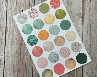 Sticker Sheet Vintage Circles I | Round Journal Stickers | Planner ...