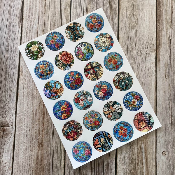 Sticker Sheet Vintage Circles I Round Journal Stickers Planner Paper ...