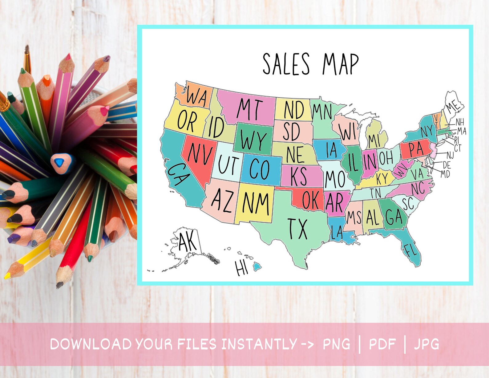 Etsy Sales Map, Business Sales Map, USA Sales Map, Small Business Sales ...