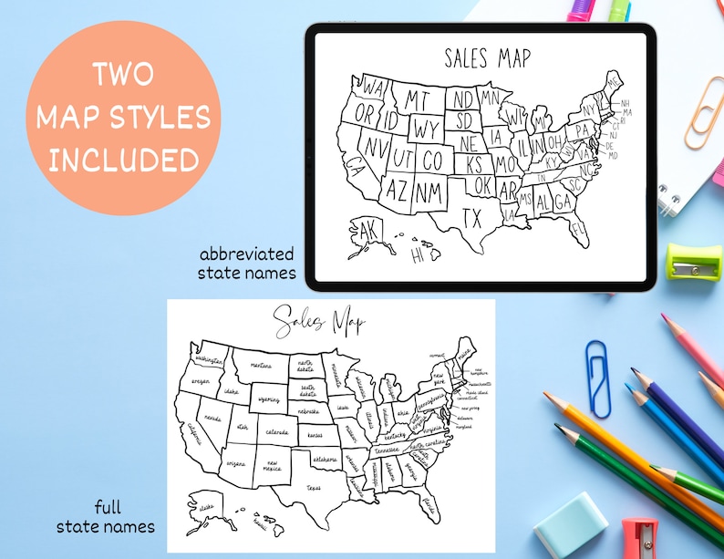 Etsy Sales Map, Business Sales Map, USA Sales Map, Small Business Sales ...