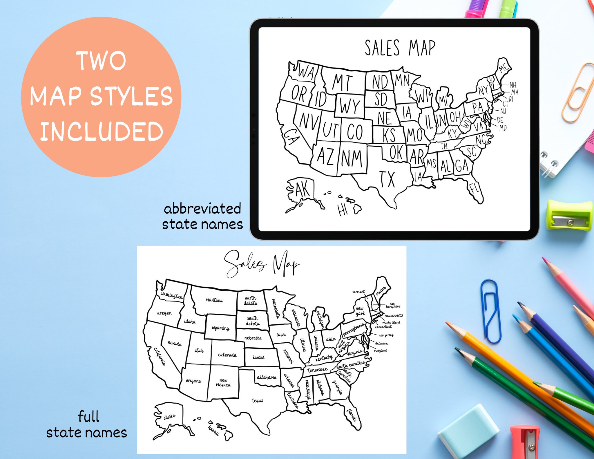 Etsy Sales Map, Business Sales Map, USA Sales Map, Small Business Sales ...