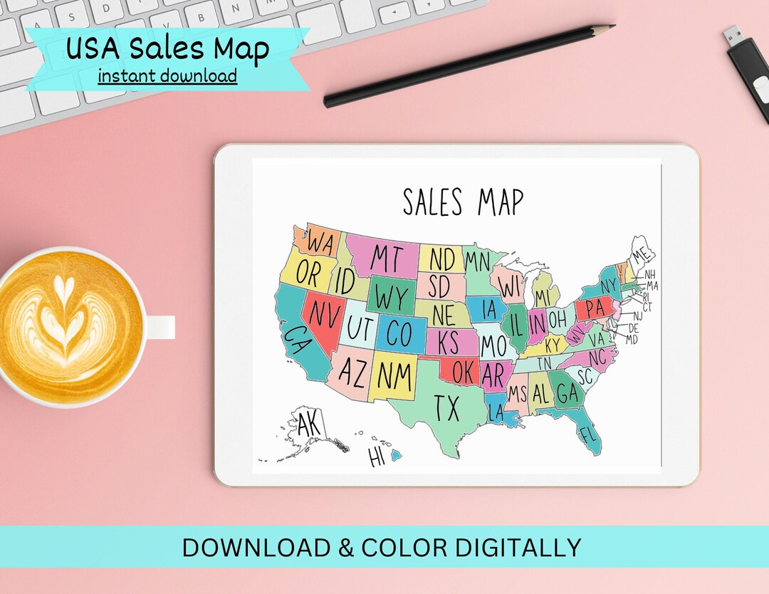 Etsy Sales Map, Business Sales Map, USA Sales Map, Small Business Sales ...