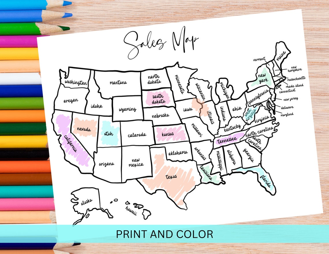 Etsy Sales Map, Business Sales Map, USA Sales Map, Small Business Sales ...