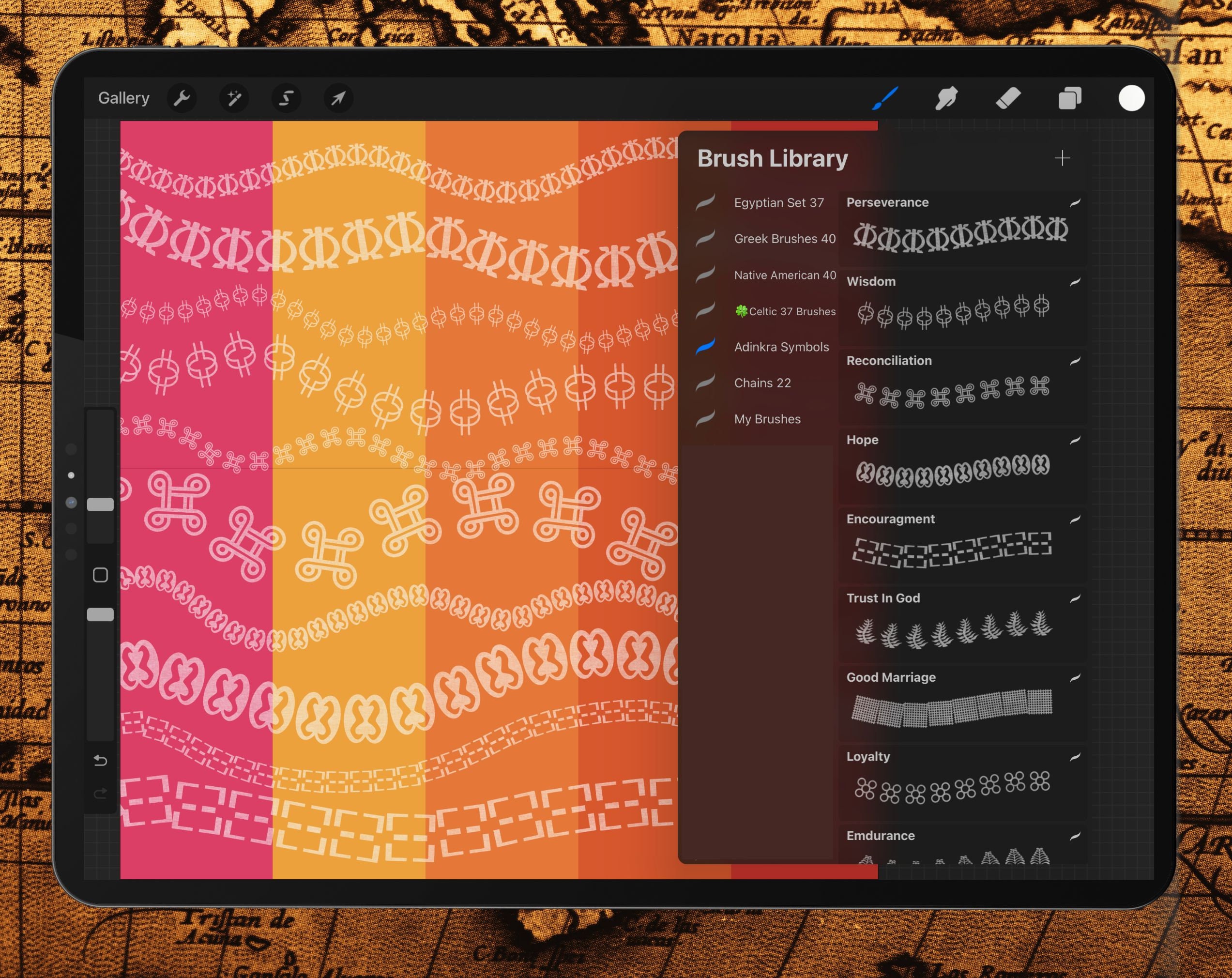 Adinkra Symbols Procreate Brushes, Procreate Brush Set, African Art ...