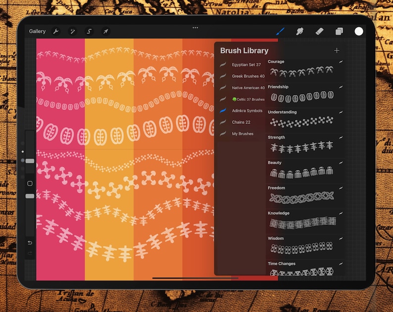 Adinkra Symbols Procreate Brushes, Procreate Brush Set, African Art ...