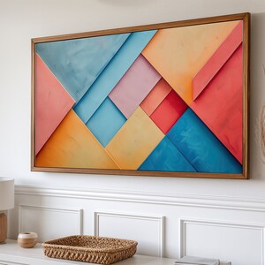 Frame TV Art Abstract Primary Painting Digital Download Art Mode ...