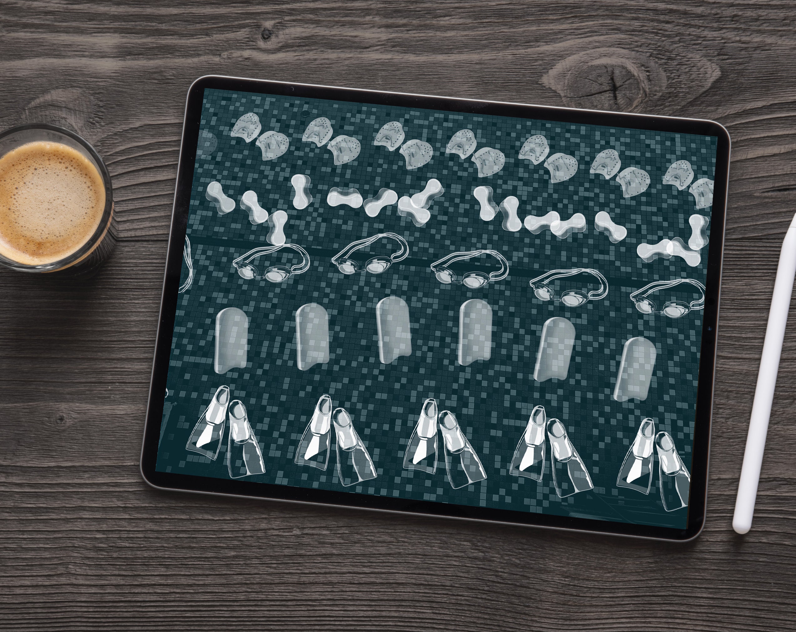 Swimming Procreate Brush Set Swim Coach Aquatics Clubs - Etsy