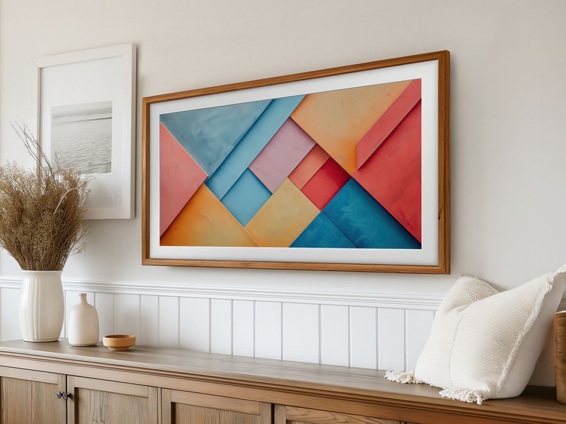 Frame TV Art Abstract Primary Painting Digital Download Art Mode ...