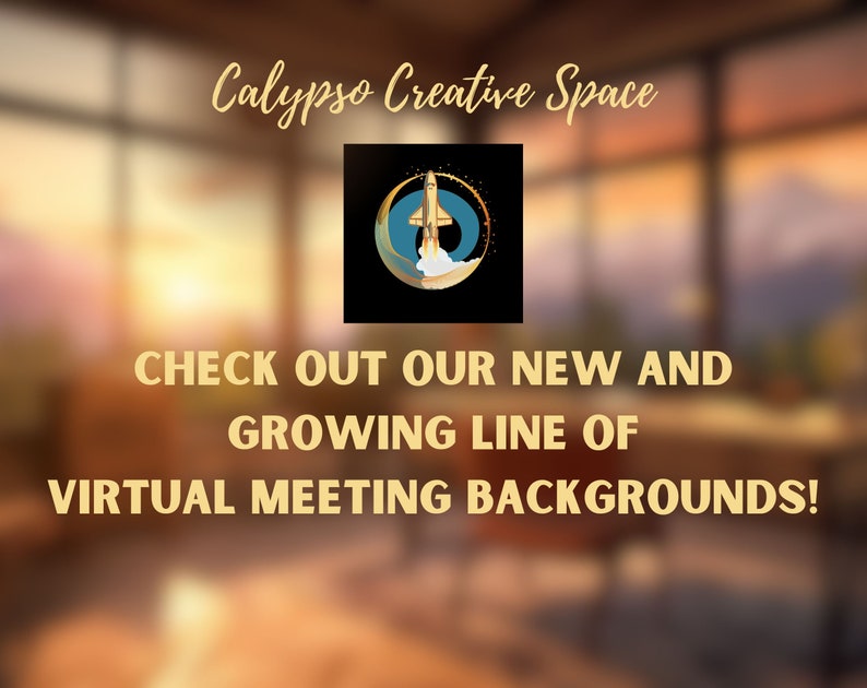Blue Alien Planet Set of 2 Virtual Background for Zoom Meeting Video ...