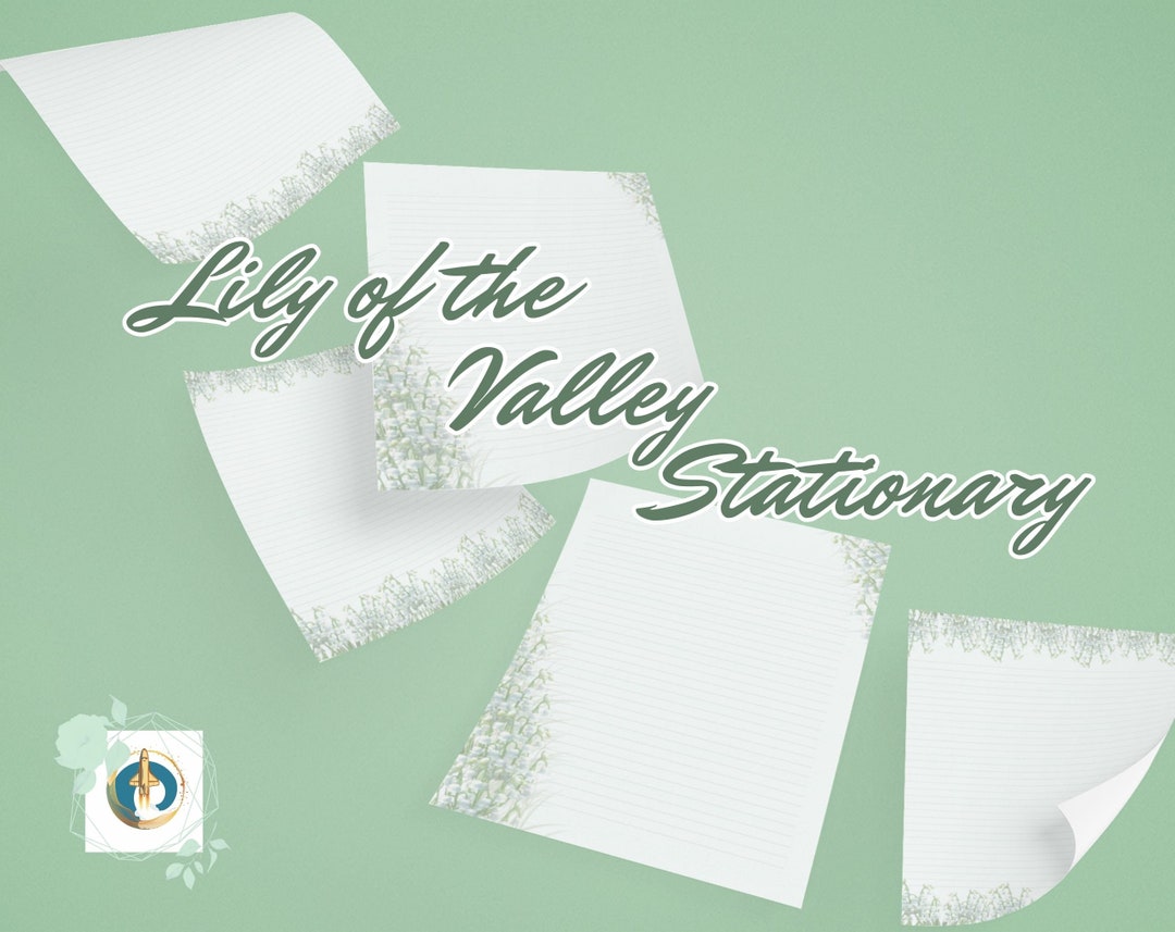 Lily of the Valley Printable Stationery Downloadable PDF Paper for Lily ...
