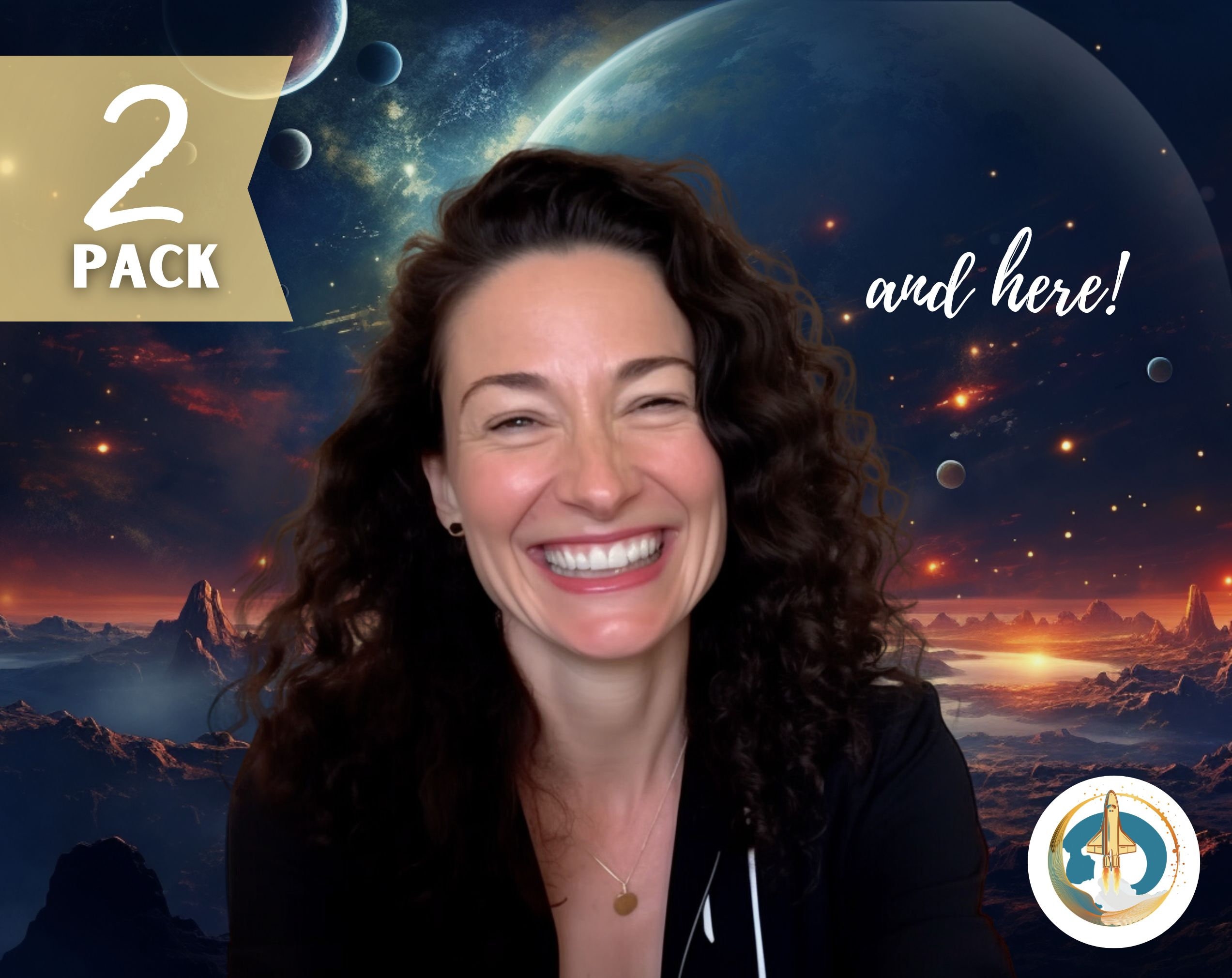 Scifi Alien Planet Set of 2 Virtual Background for Zoom Meeting Video ...