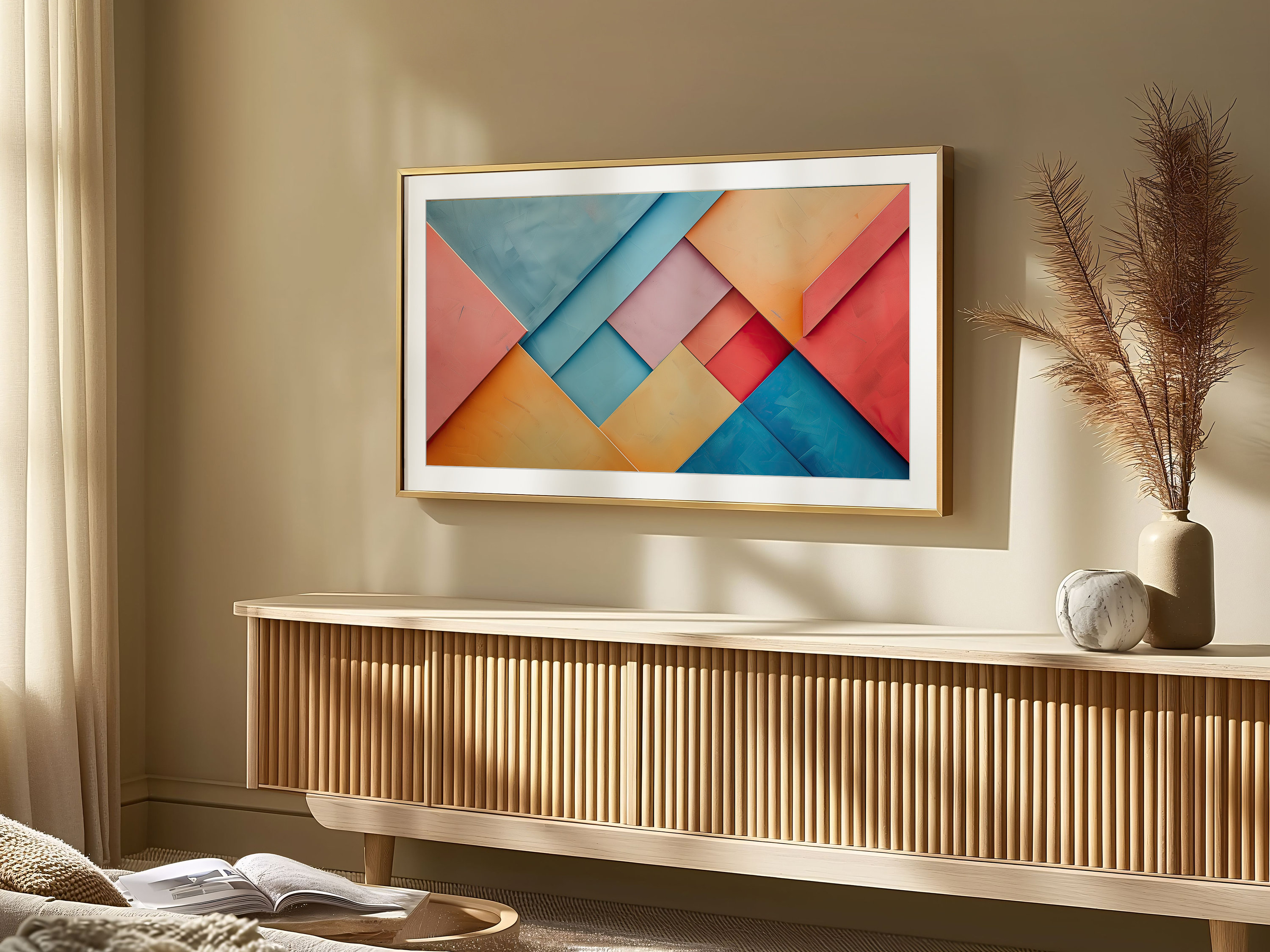 Frame TV Art Abstract Primary Painting Digital Download Art Mode ...