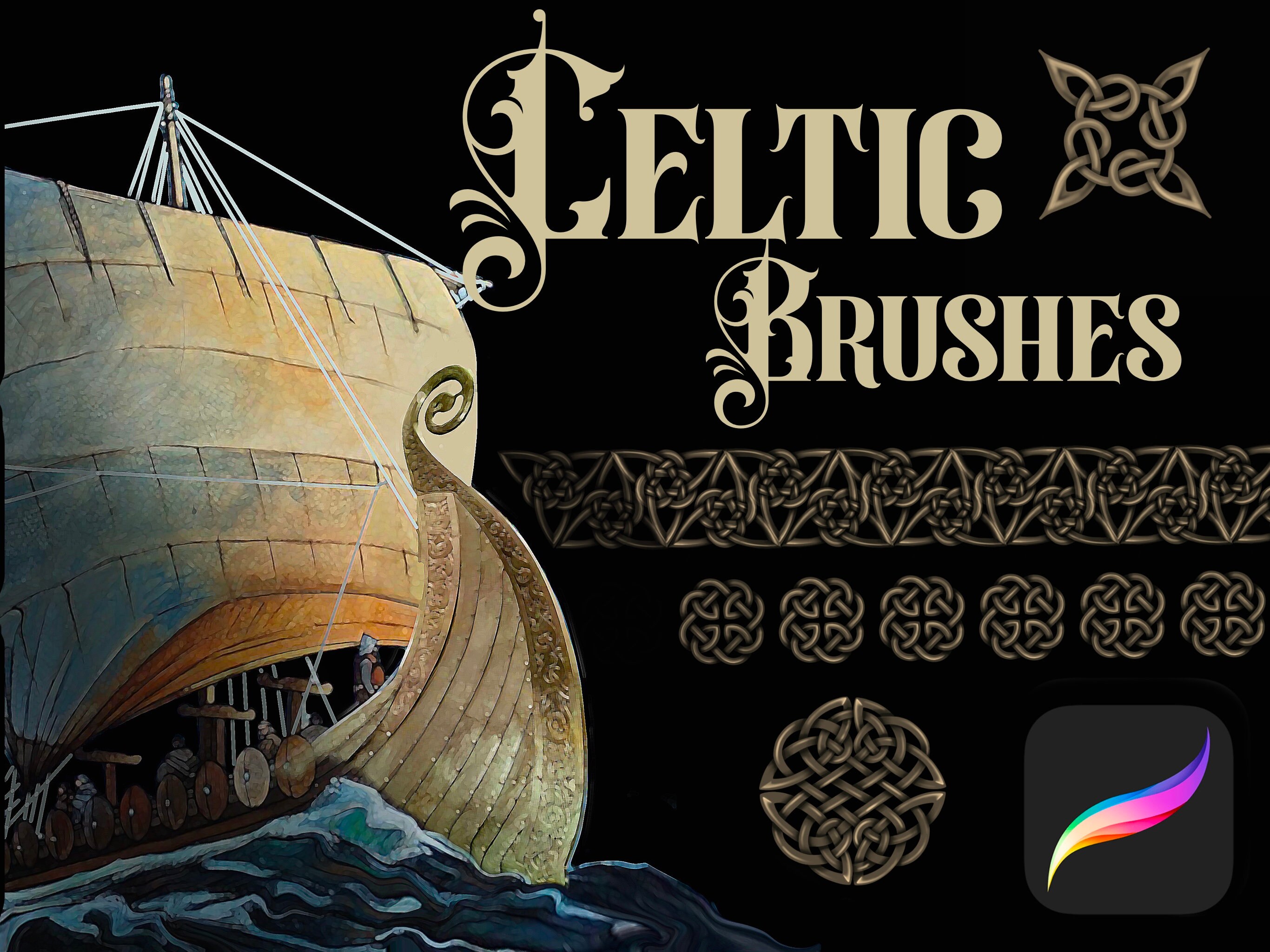 Celtic Procreate Brushes Procreate Brush Set Celtic Art - Etsy