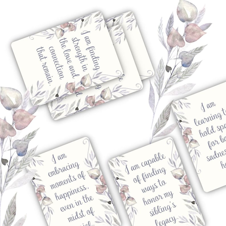 Printable Affirmation Cards for Grieving Preteen Teen Hearts - Etsy
