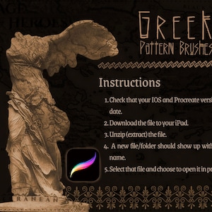Greek Procreate Brushes Procreate Brush Set Greek Art Ancient Greek ...
