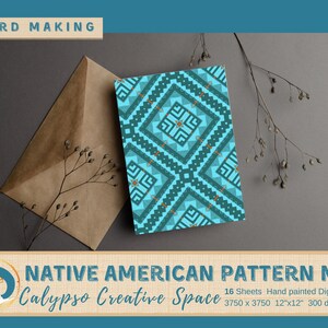 Native American Pattern Digital Paper Set No2 Instant Download Hand ...