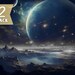 Blue Alien Planet Set of 2 Virtual Background for Zoom Meeting Video ...