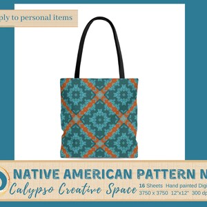 Native American Pattern Digital Paper Set No2 Instant Download Hand ...