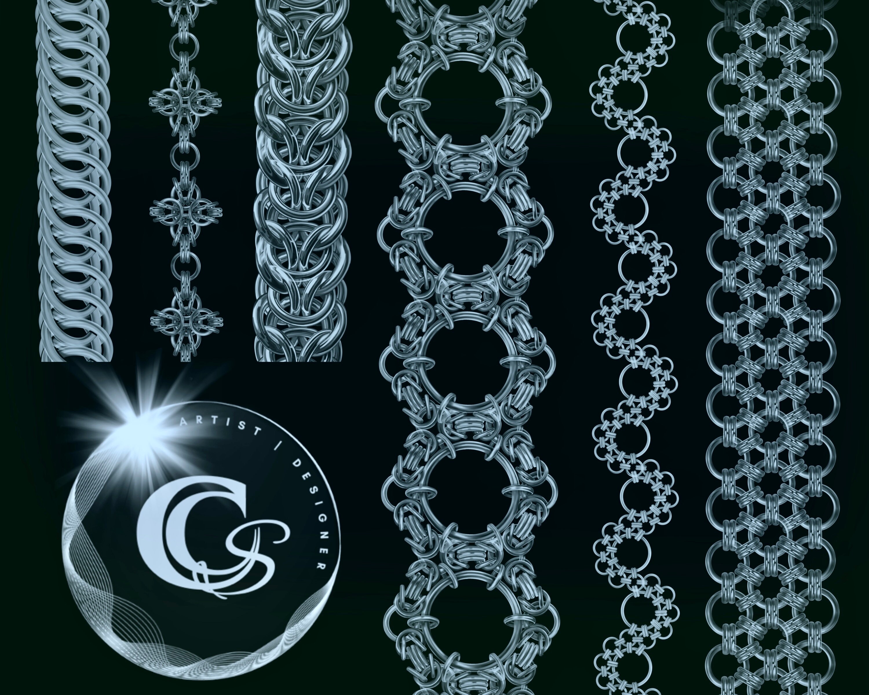 Chain Maille Procreate Brushes Chain Mail Brushes Pattern Procreate ...