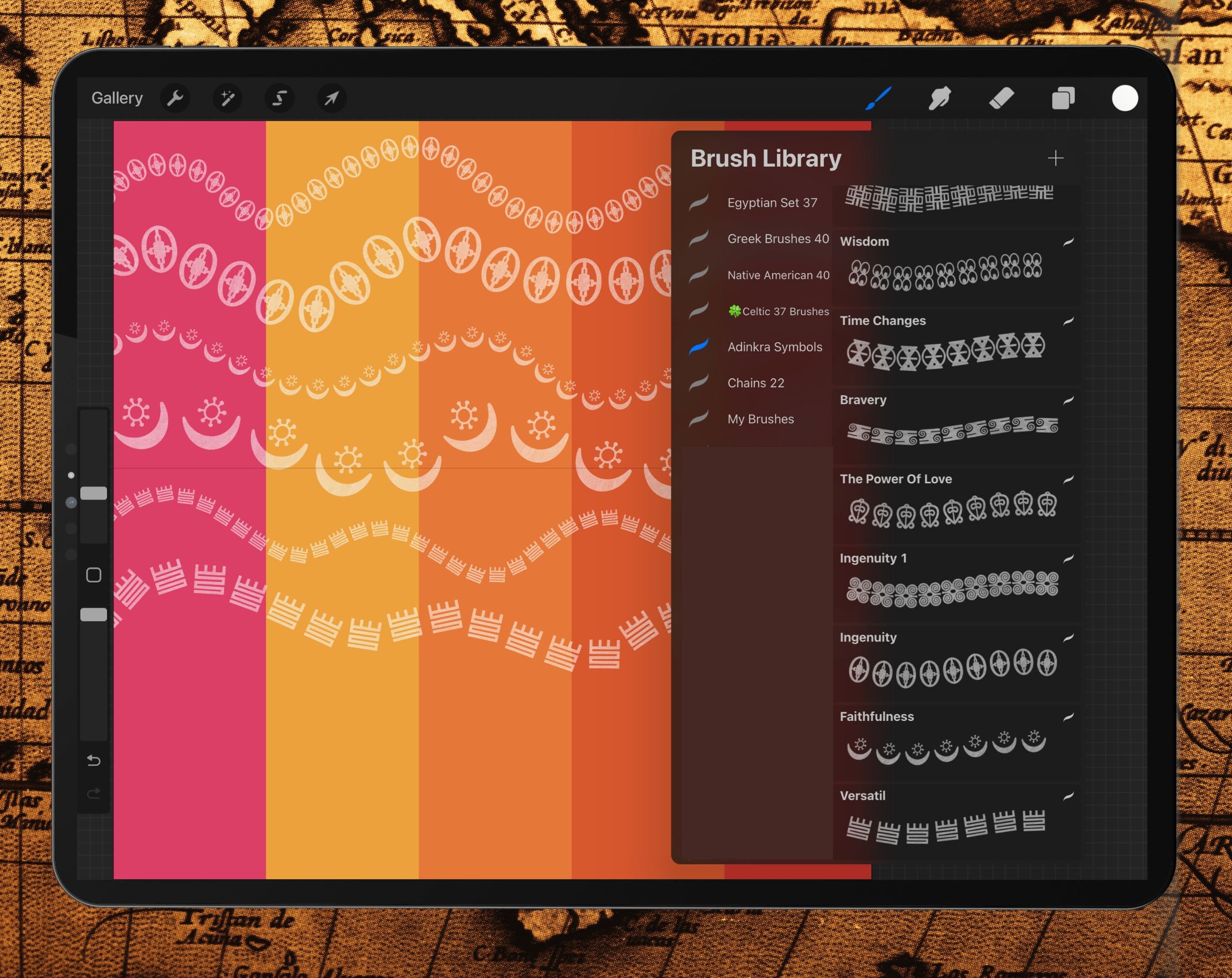 Adinkra Symbols Procreate Brushes, Procreate Brush Set, African Art ...