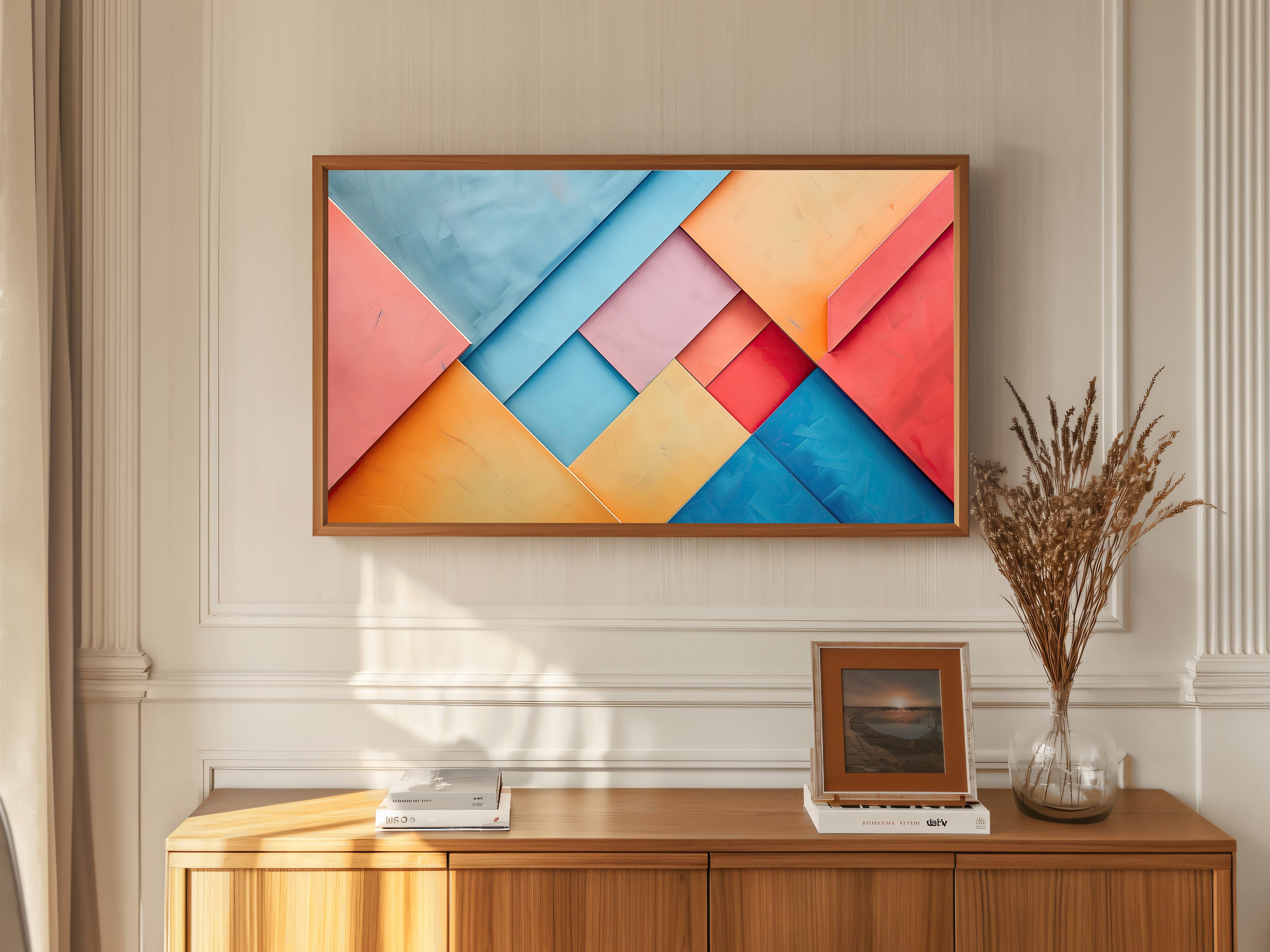 Frame TV Art Abstract Primary Painting Digital Download Art Mode ...