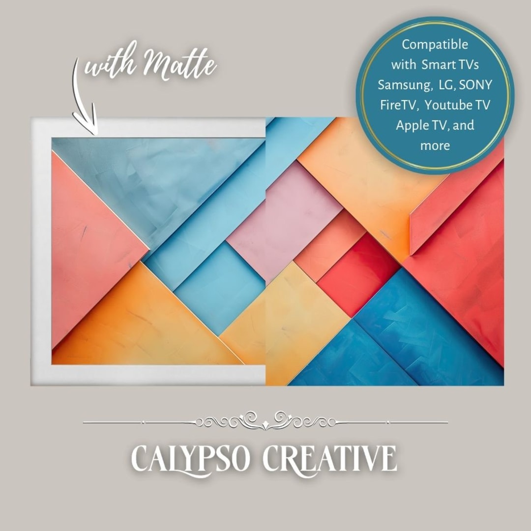 Frame TV Art Abstract Primary Painting Digital Download Art Mode ...