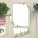 Sage Floral Stationery Printable Sage , PDF Digital Stationery Spring ...