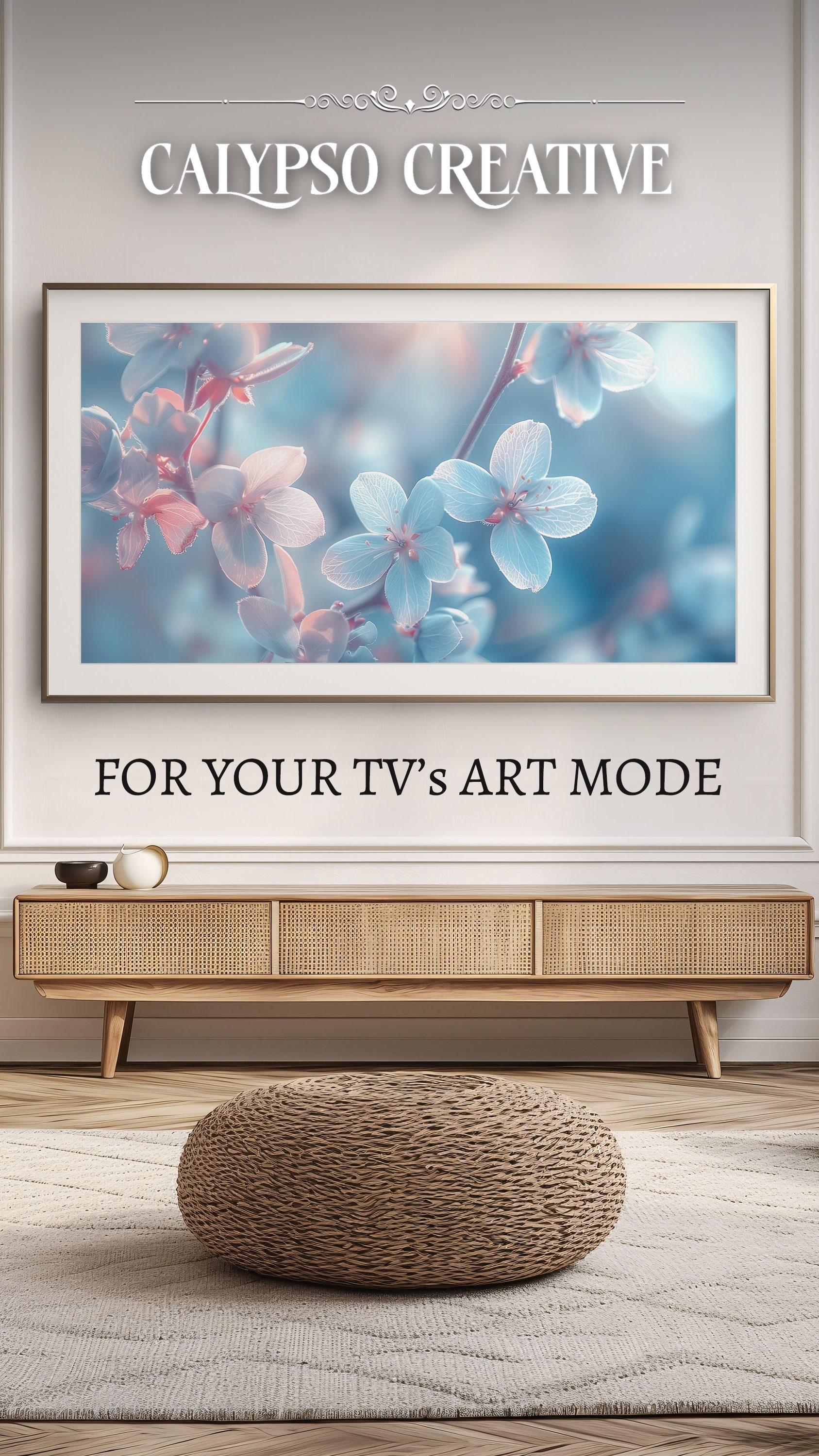 Frame TV Art Spring Flowers Minimalist Floral Digital Download Art Mode ...