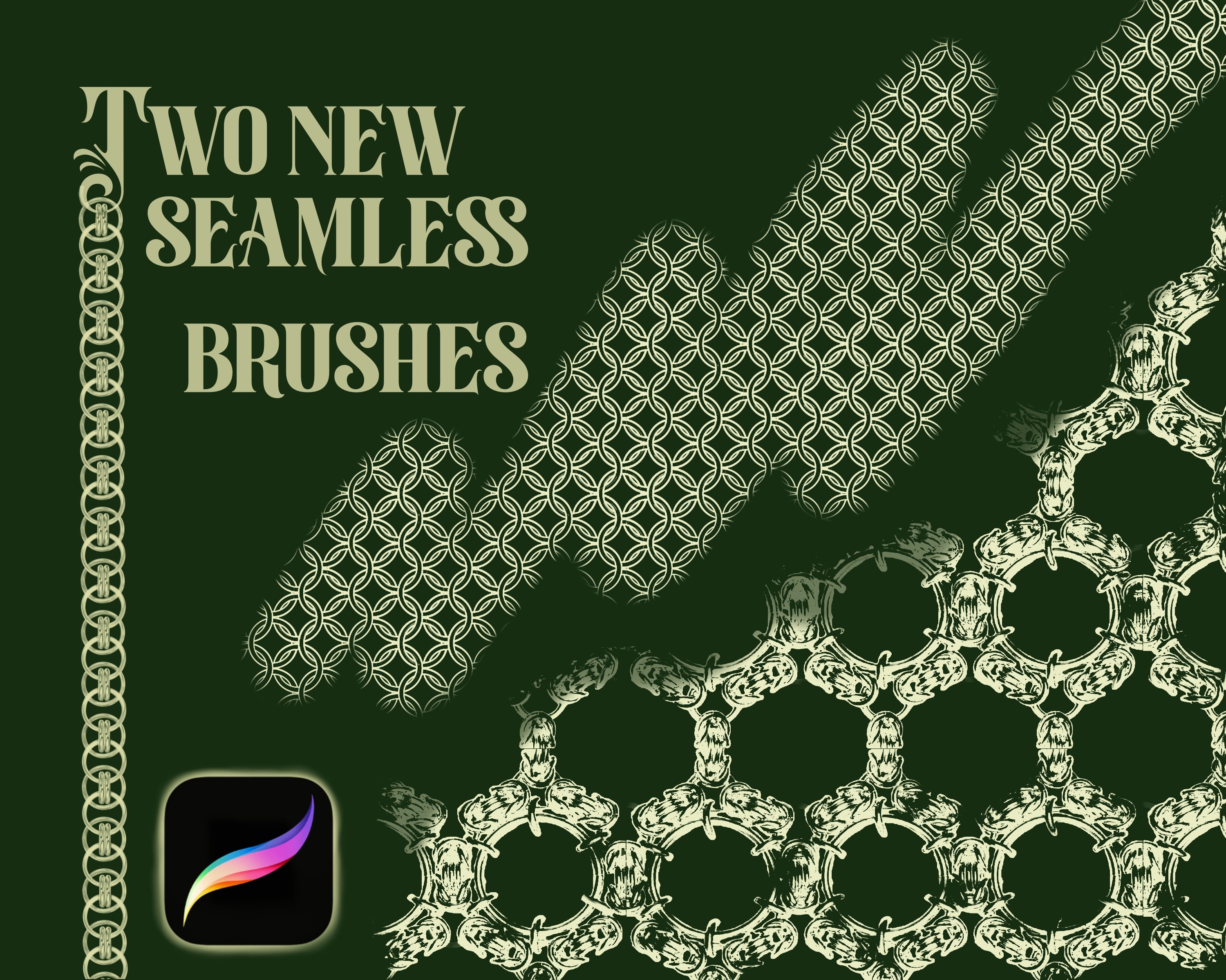 Chain Maille Procreate Brushes Chain Mail Brushes Pattern Procreate ...