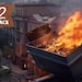 Dumpster Fire Set of 2 Virtual Background for Zoom Meeting Video ...