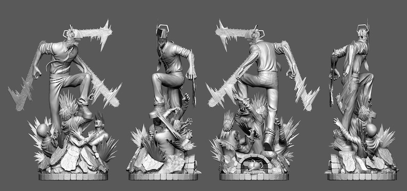 Chainsaw Man Figure STL for 3D Printing - Etsy Australia