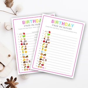 Instant Download | Modern Design | Emoji Birthday | Icebreaker Slumber ...